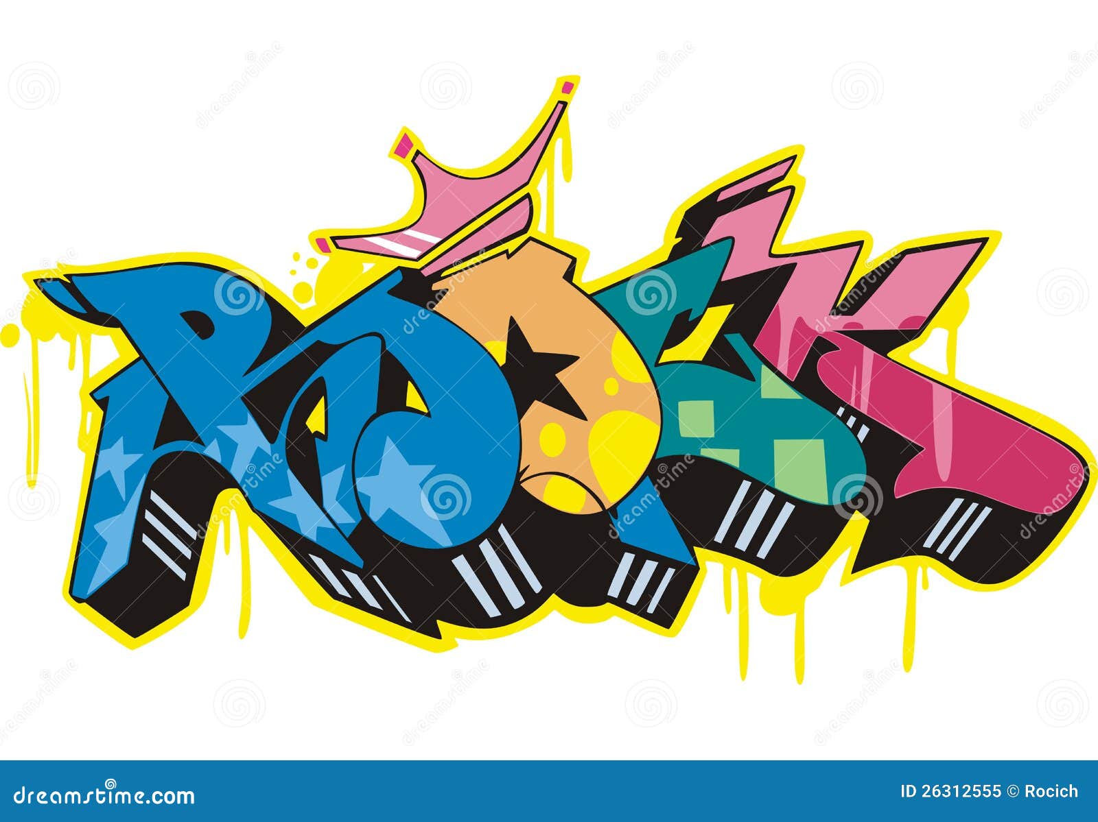 Graffito - rock stock vector. Illustration of embellishment - 26312555