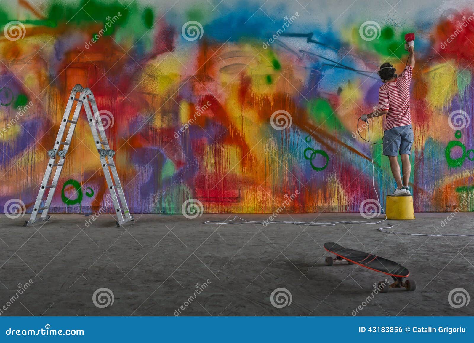 Graffitti artist stock photo. Image of grunge, creative - 43183856