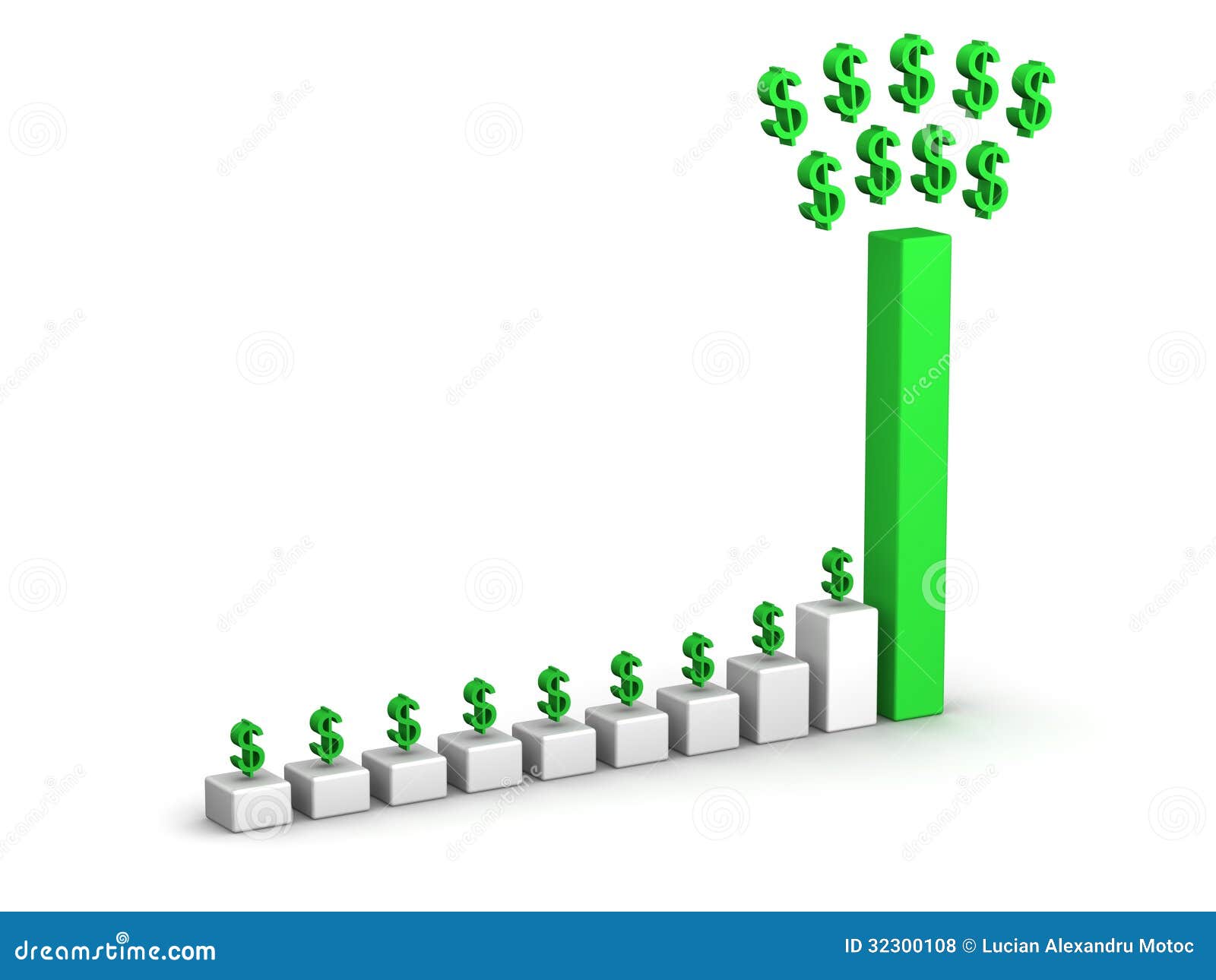 Grafico Che Mostra Profitto Enorme Per Il Numero Uno Illustrazione di ...