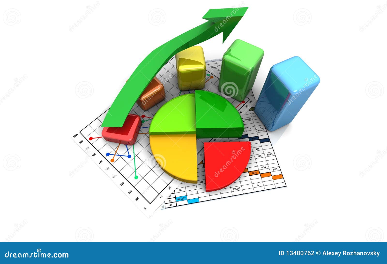 Grafico Commerciale, Diagramma, Schema, Barra Illustrazione di Stock ...