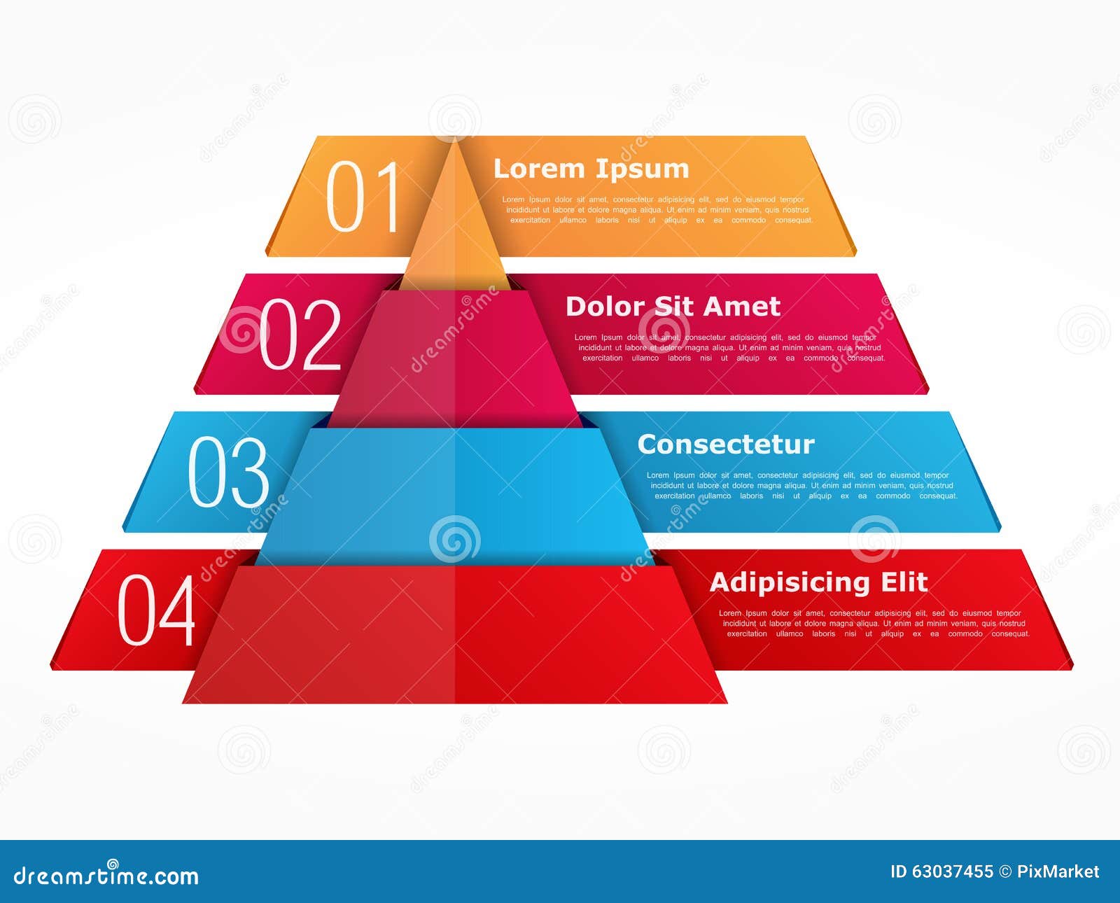 Grafico della piramide illustrazione vettoriale. Illustrazione di ...