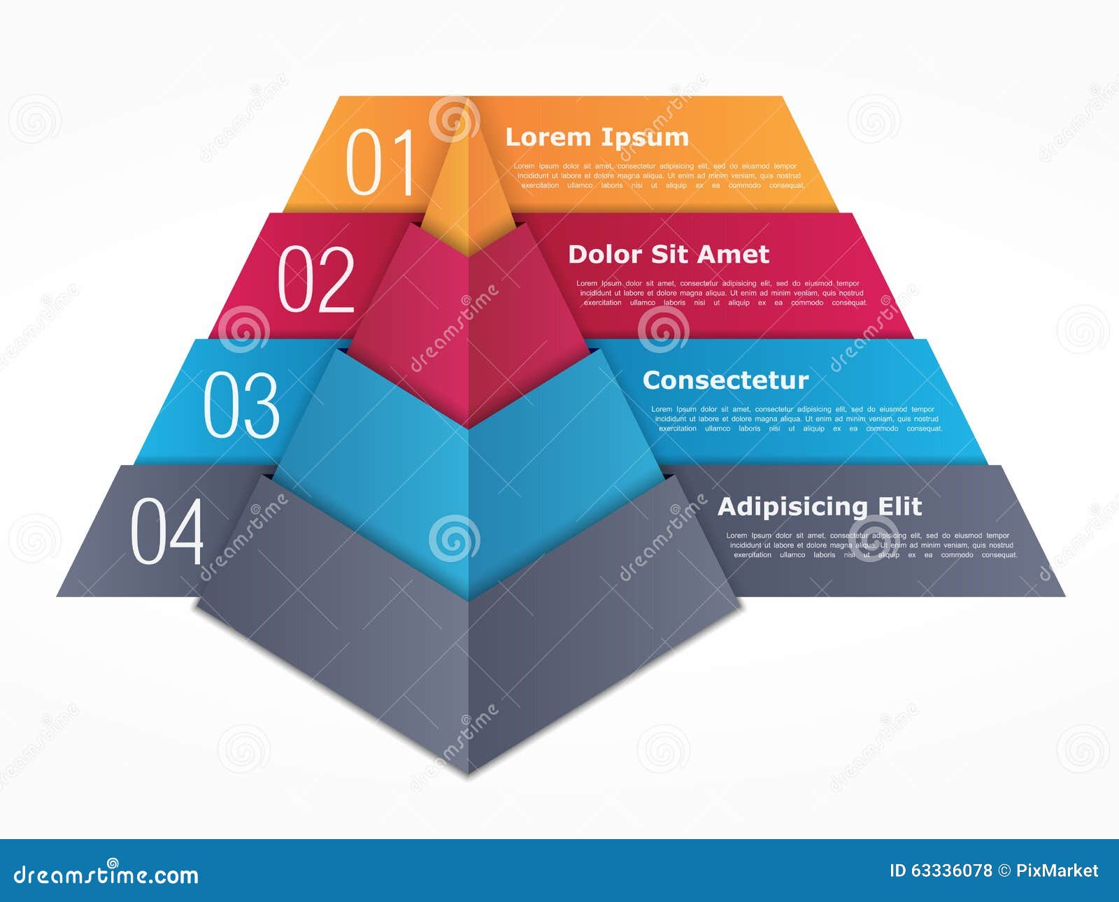 Grafico della piramide illustrazione vettoriale. Illustrazione di ...