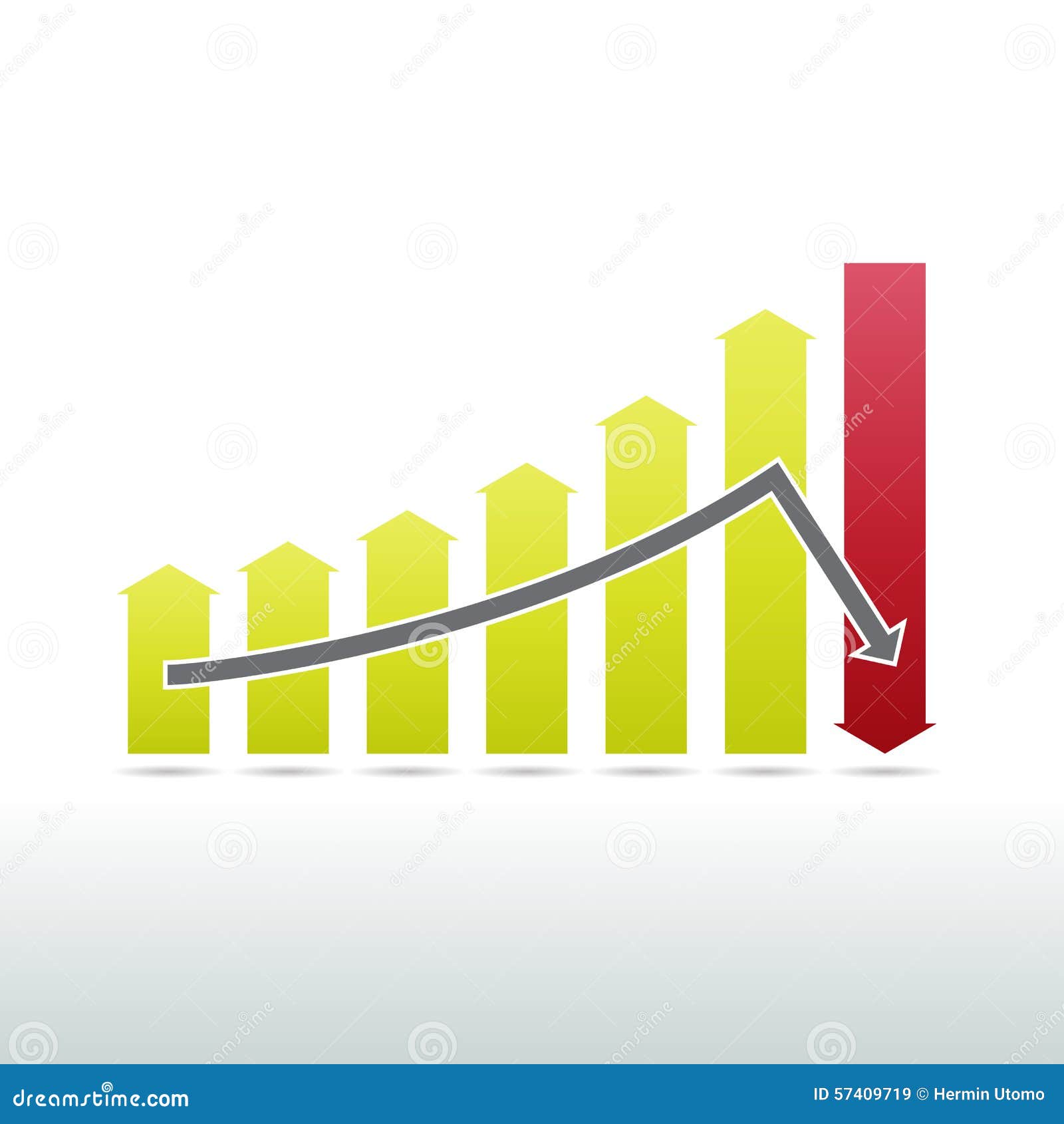 Grafico Discendente Di Sharp Illustrazione Vettoriale - Illustrazione ...