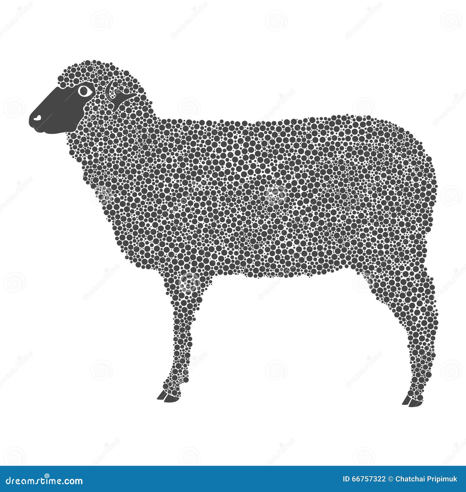 Grafisch Een Schaap, Vector Vector Illustratie - Illustration of vorm ...