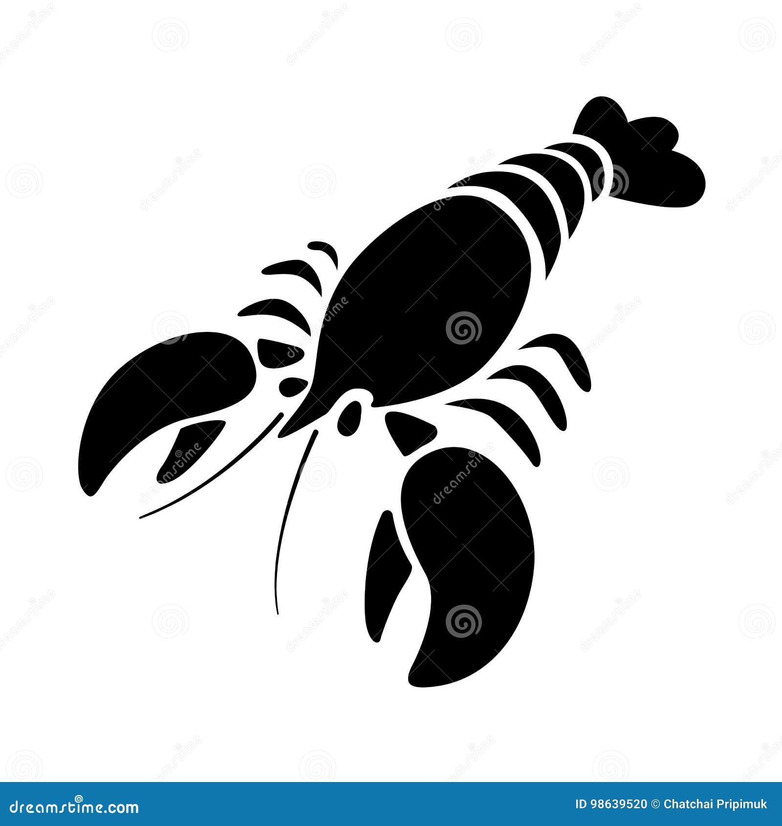 Grafischer Hummer, Vektor vektor abbildung. Illustration von tier ...