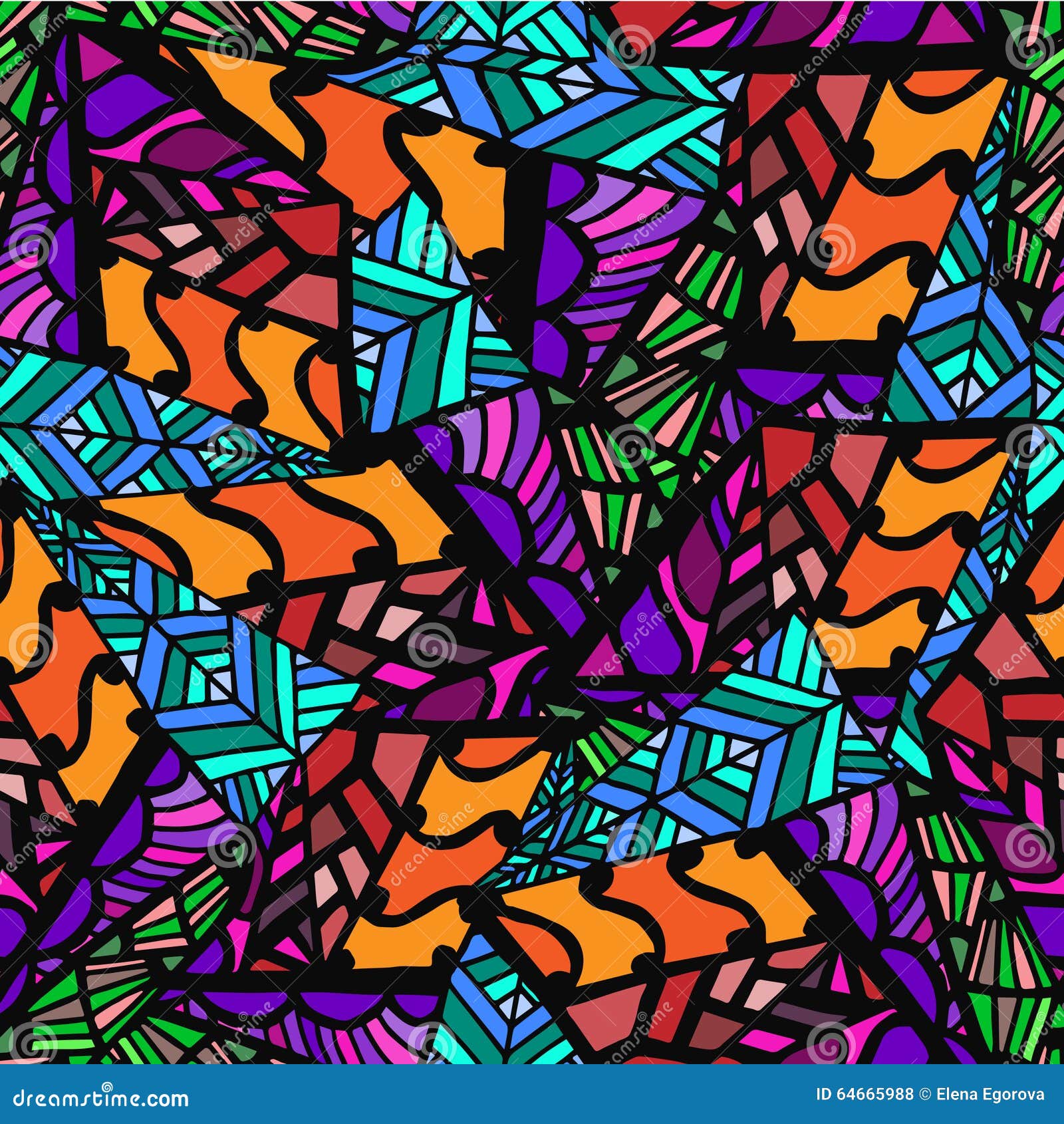 Grafisk Abstrakt Bild Av Geometriska Former Stock Illustrationer ...