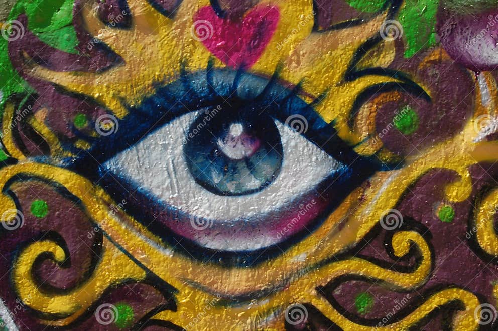 Grafitti Eye stock photo. Image of california, southern - 4401936