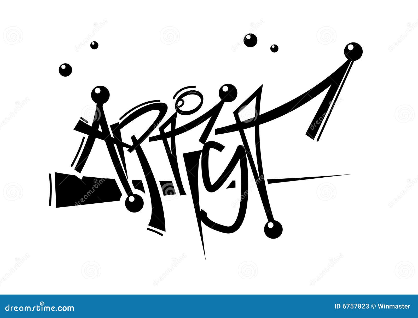 Grafitti Word Artist Cartoon Vector | CartoonDealer.com #6757823