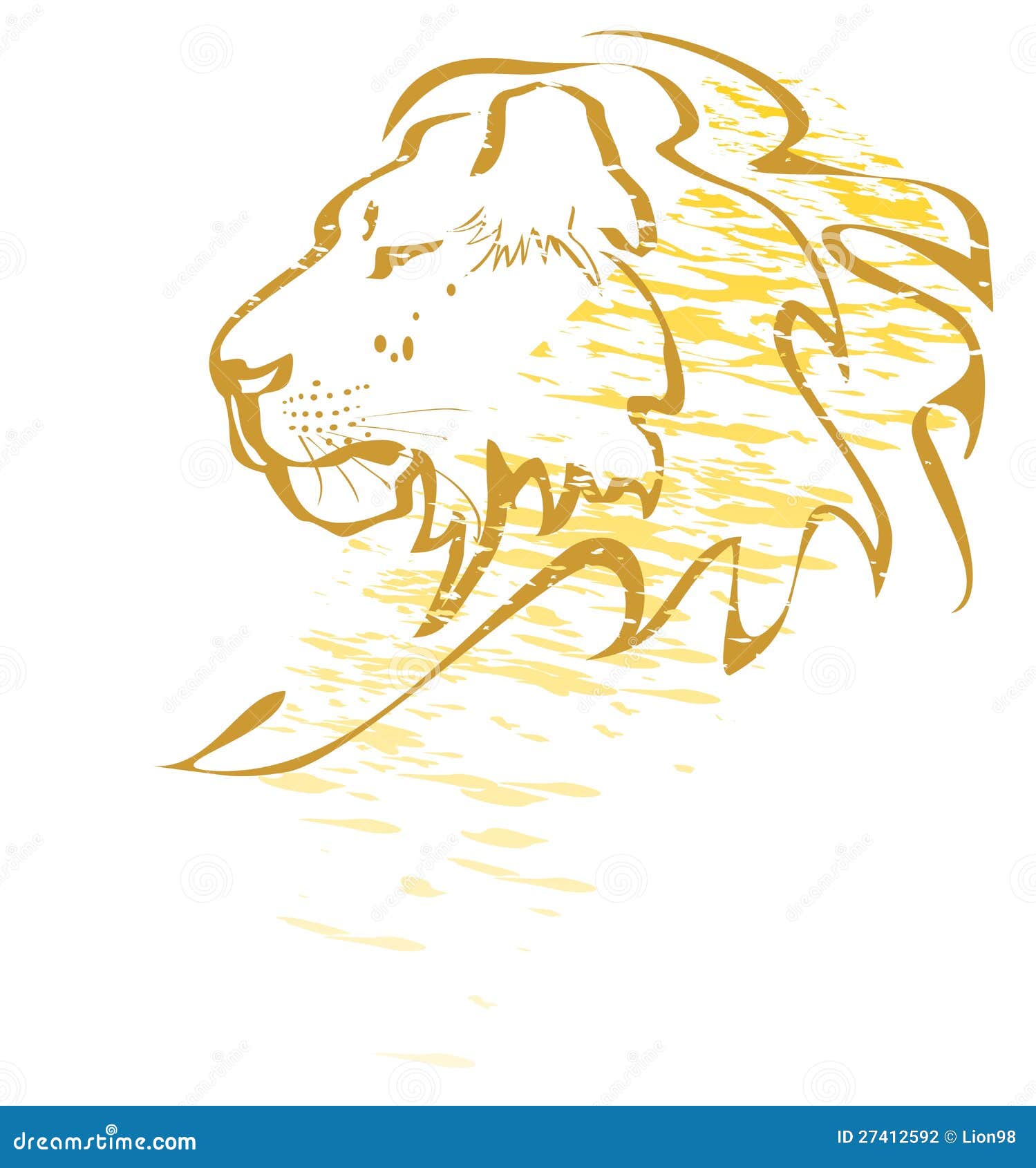 Grafittis do leão ilustração do vetor. Ilustração de selvagem - 27412592