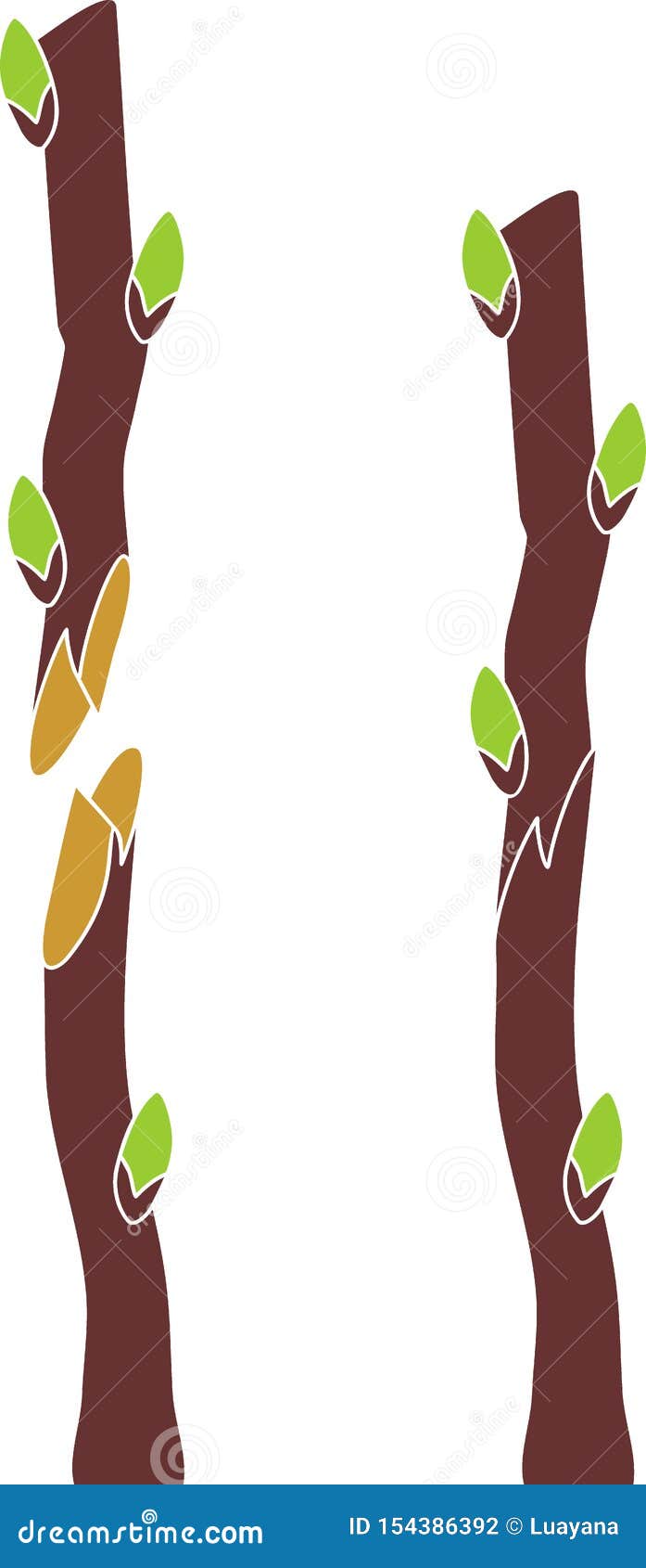 Spring grafting tree. stock vector. Illustration of method - 154386392