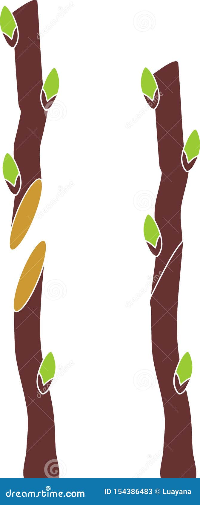 Spring Grafting Tree. Cartoon Vector | CartoonDealer.com #154386357