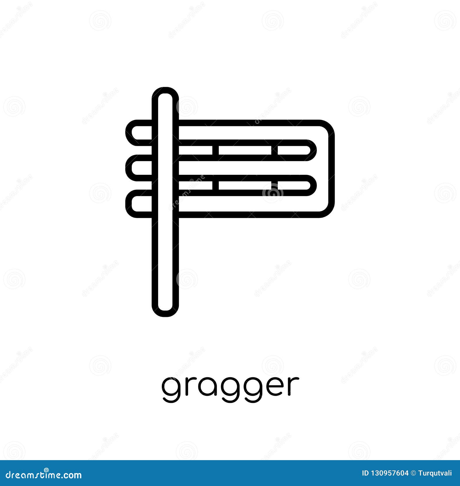 Gragger Icon. Trendy Modern Flat Linear Vector Gragger Icon on W Stock ...