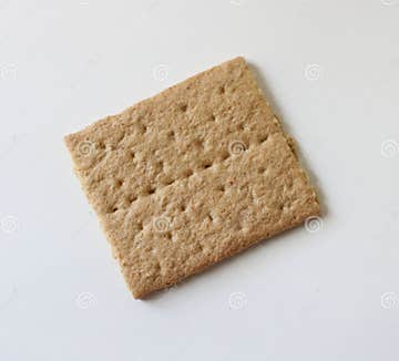 A Graham Cracker Square on a White Background Stock Image - Image of ...