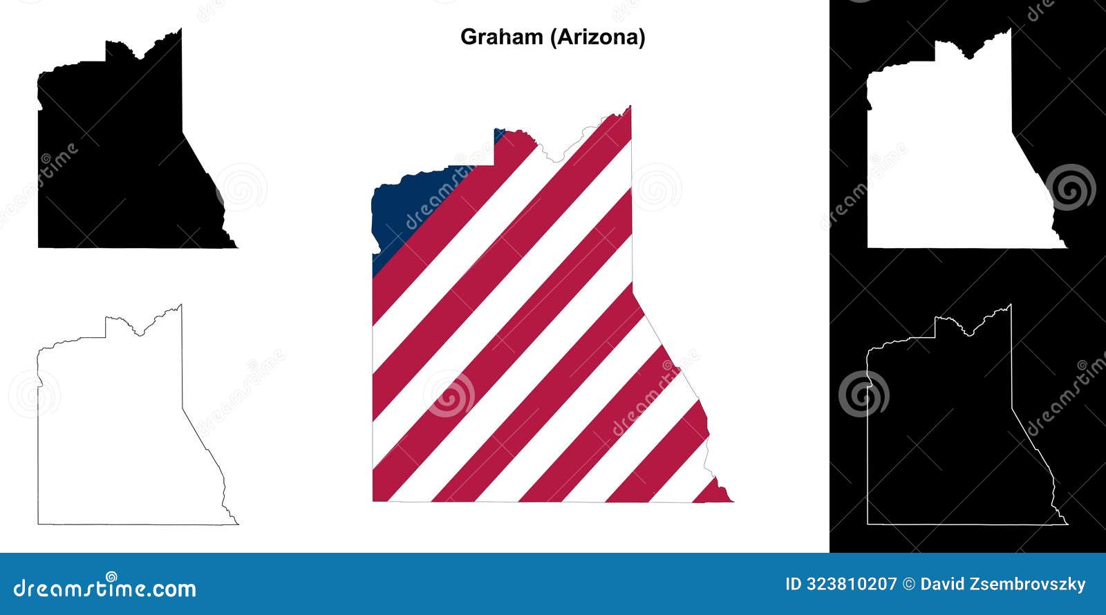 Graham Outline Map Vector Illustration | CartoonDealer.com #357621628