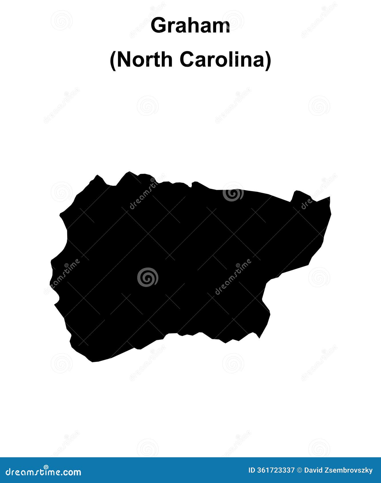 Graham Outline Map Vector Illustration | CartoonDealer.com #357621628