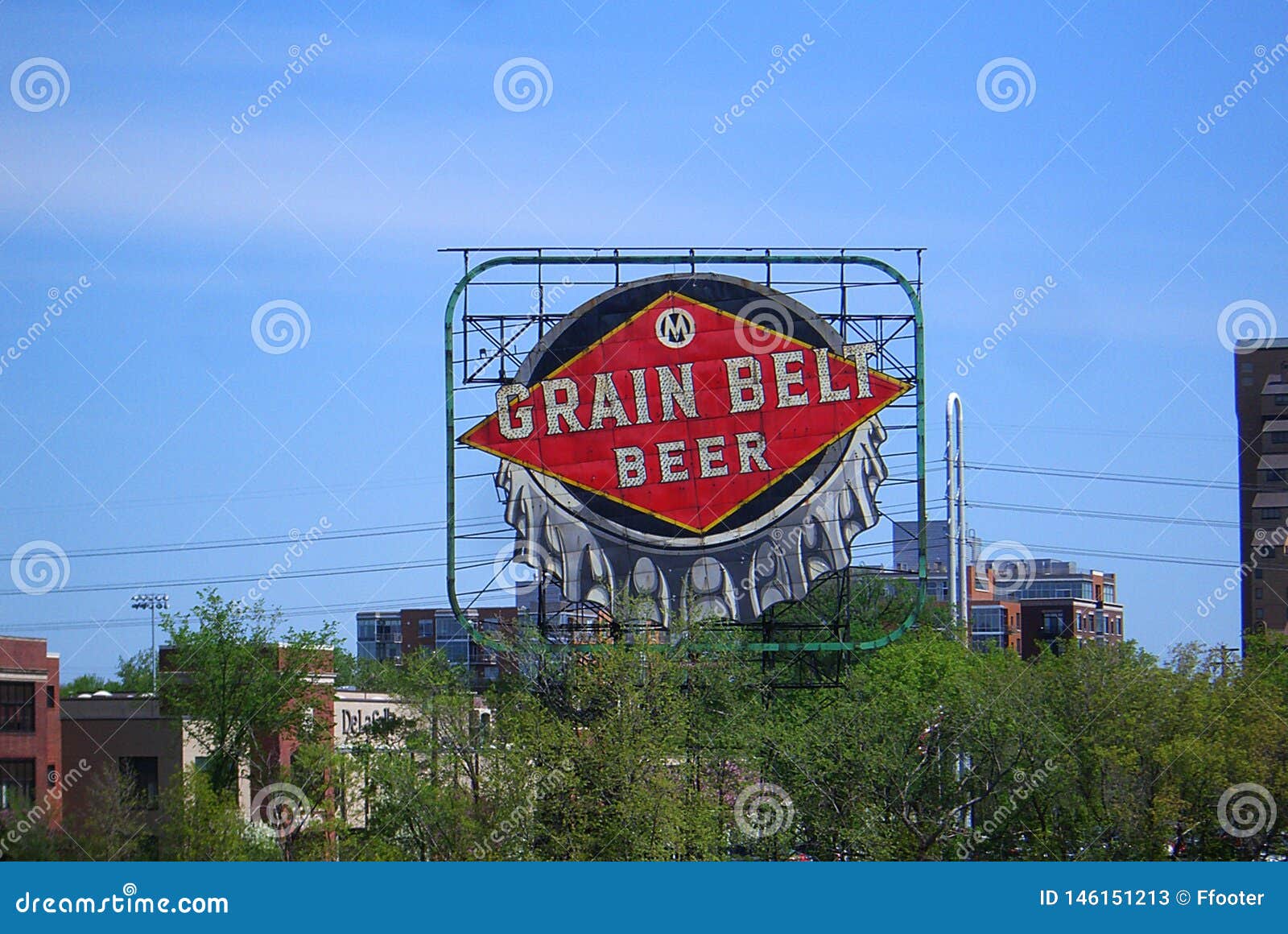 Grain Belt Beer Sign in Minneapolis Editorial Stock Photo - Image of ...