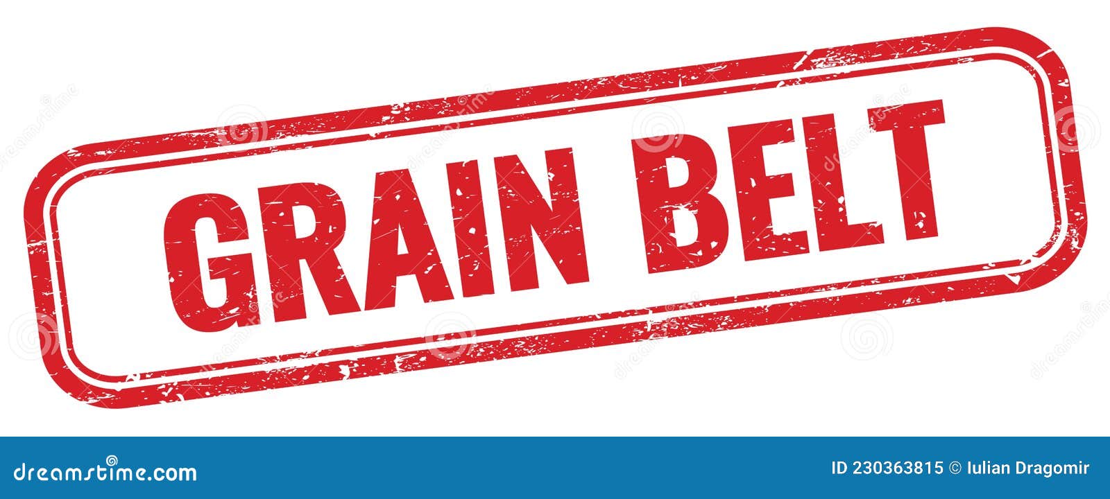 GRAIN BELT Text on Red Grungy Stamp Stock Illustration - Illustration ...