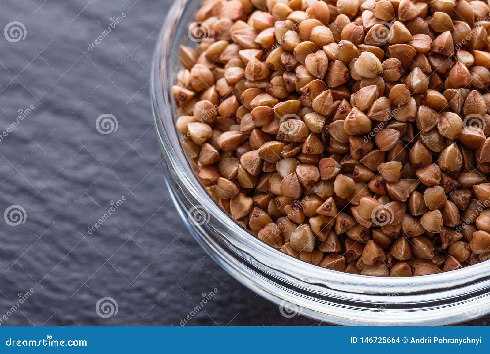 Grain Buckwheat on a Dark Stone Background Stock Photo - Image of ...