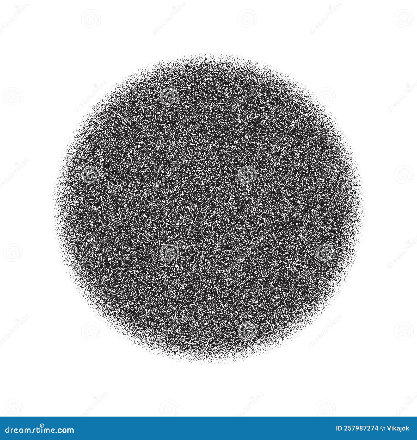 Grain Radial Texture Vector, Concept Of Spray Brush, Grainy Circle ...