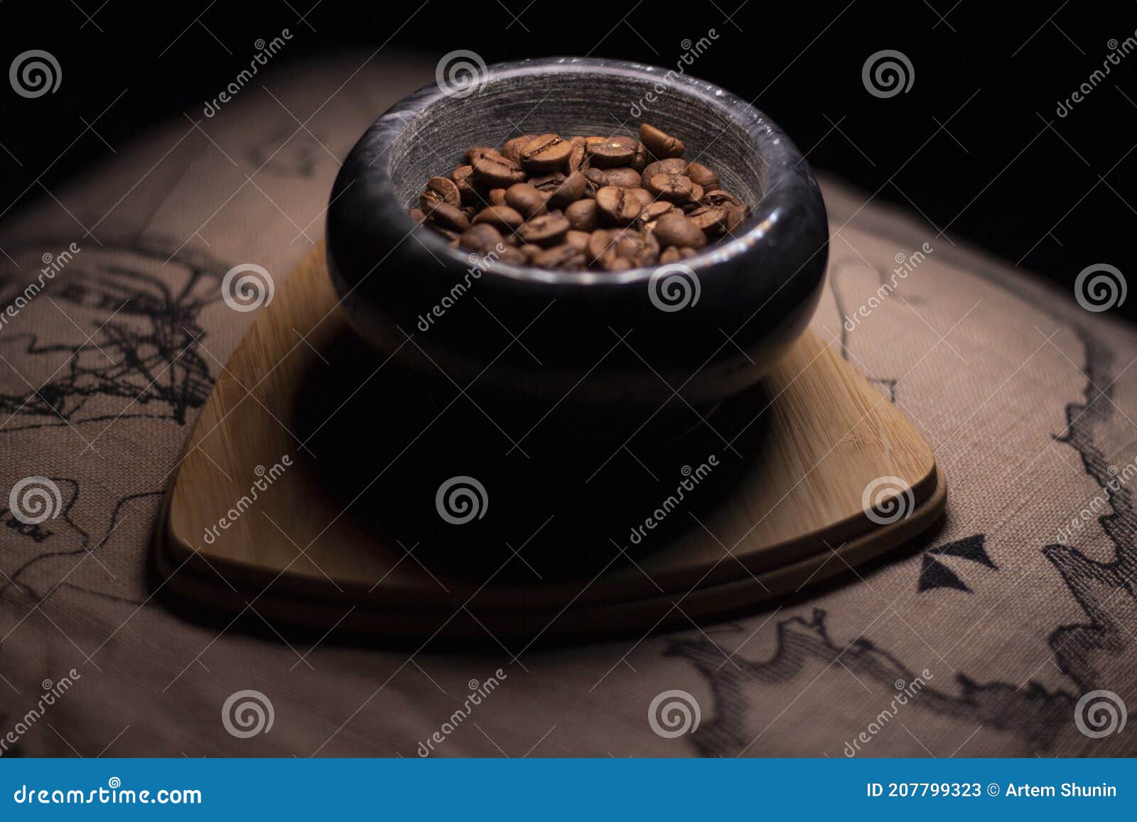 Grain Coffee in a Container. Concept Coffee. Stock Image - Image of ...