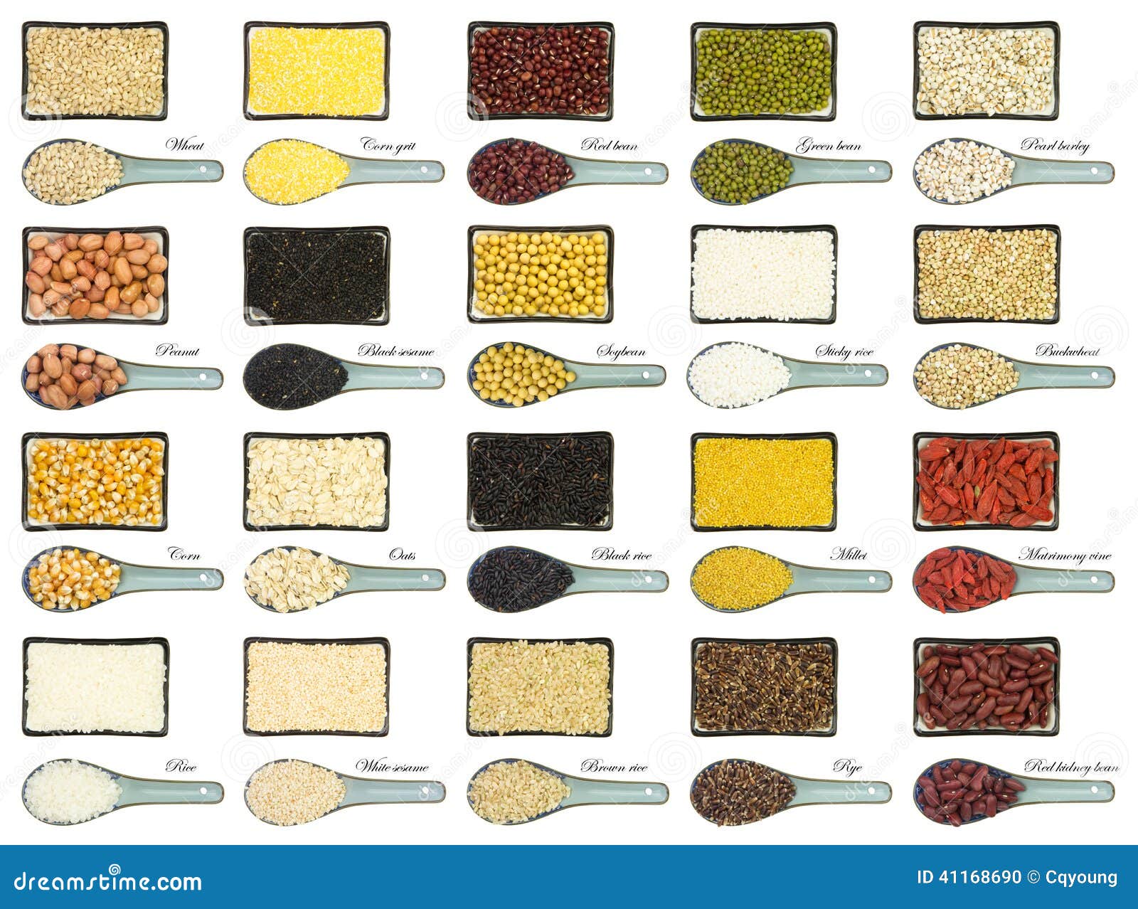 Grain collection stock photo. Image of ingredient, green - 41168690