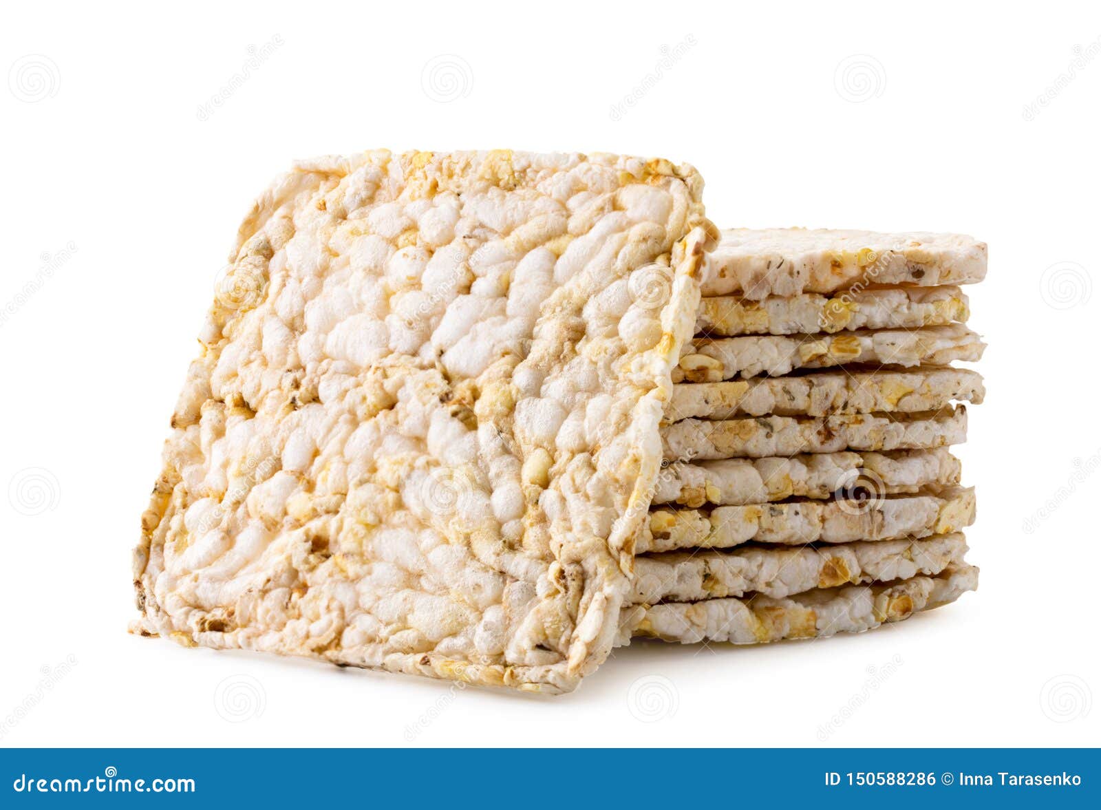 Grain Crispbreads Crispy Rice And Diet Bread. Stack Of Puffed Whole ...