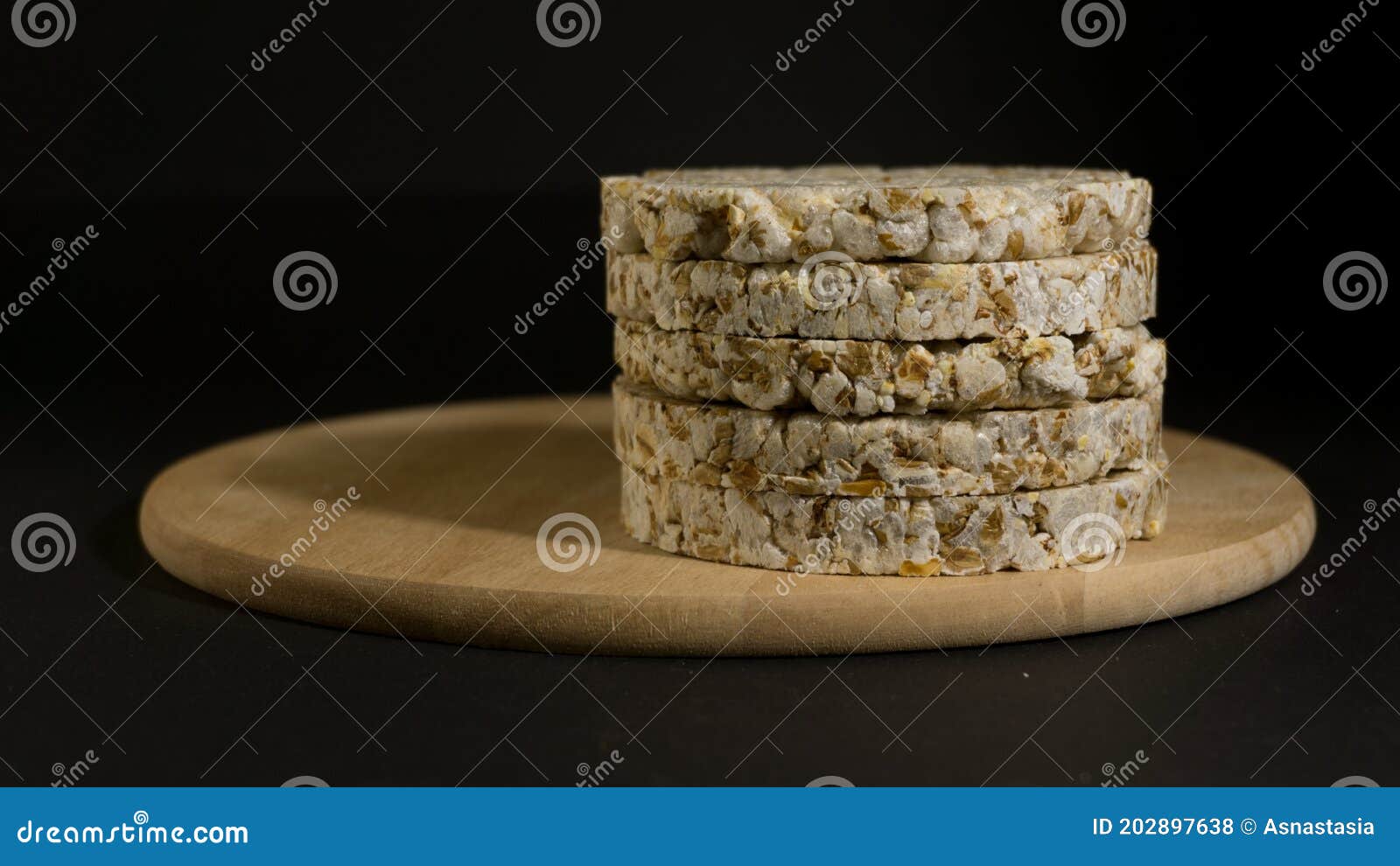 Grain Crispbreads Crispy Rice and Diet Bread. Stack of Puffed Whole ...