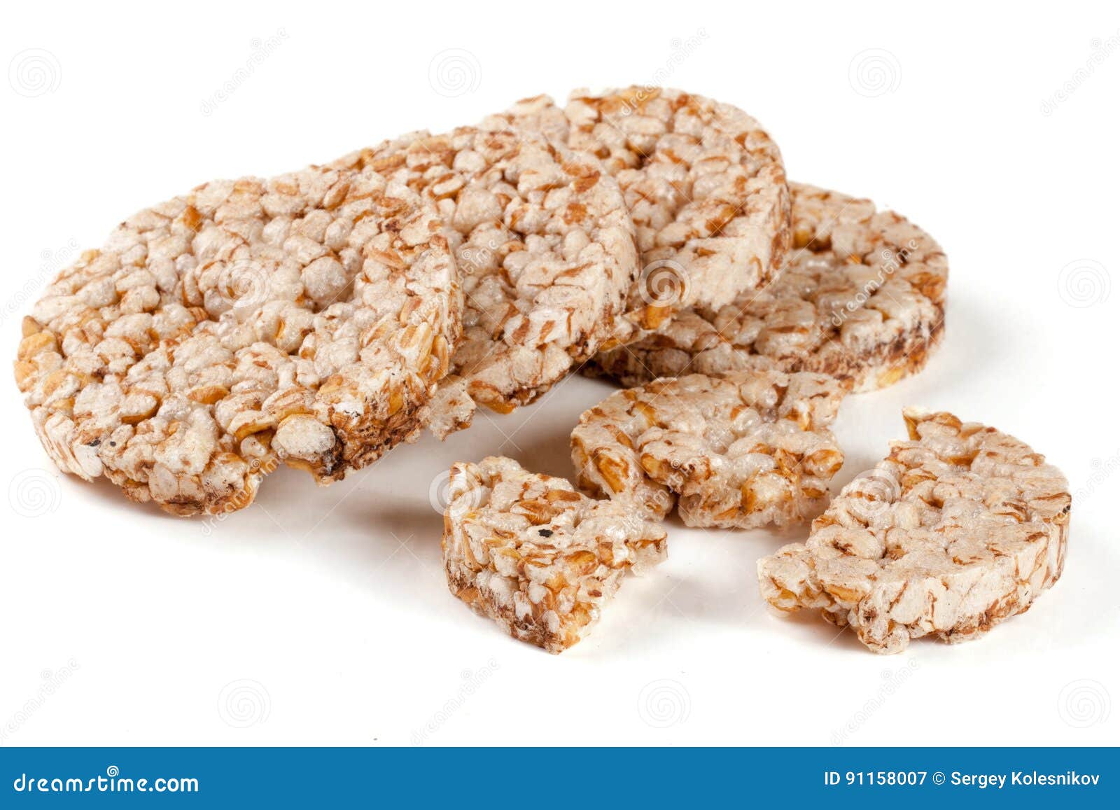 Grain Crispbreads Isolated on White Background Stock Image - Image of ...