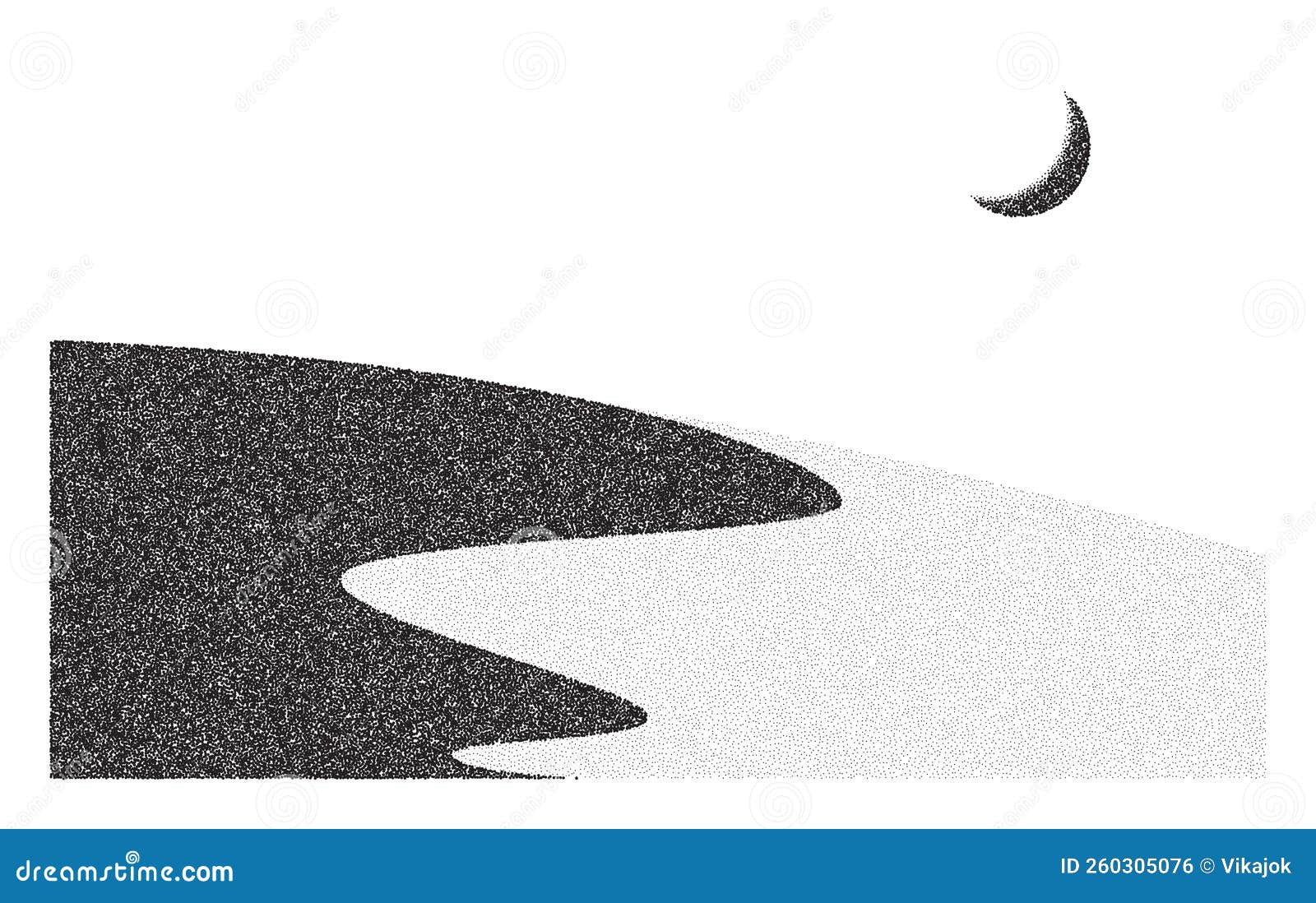 Grain Dune Desert. Stipple Eastern Landscape and Terrain Background ...