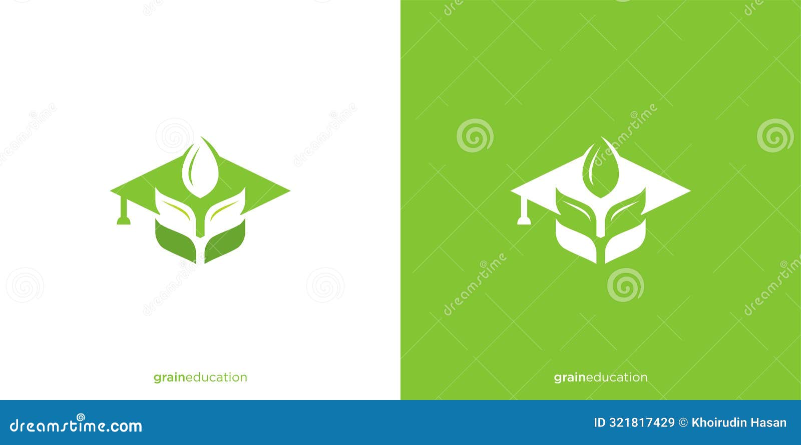 Grain Education Logo Design. Graduation Hat and Grain, Wheat with ...