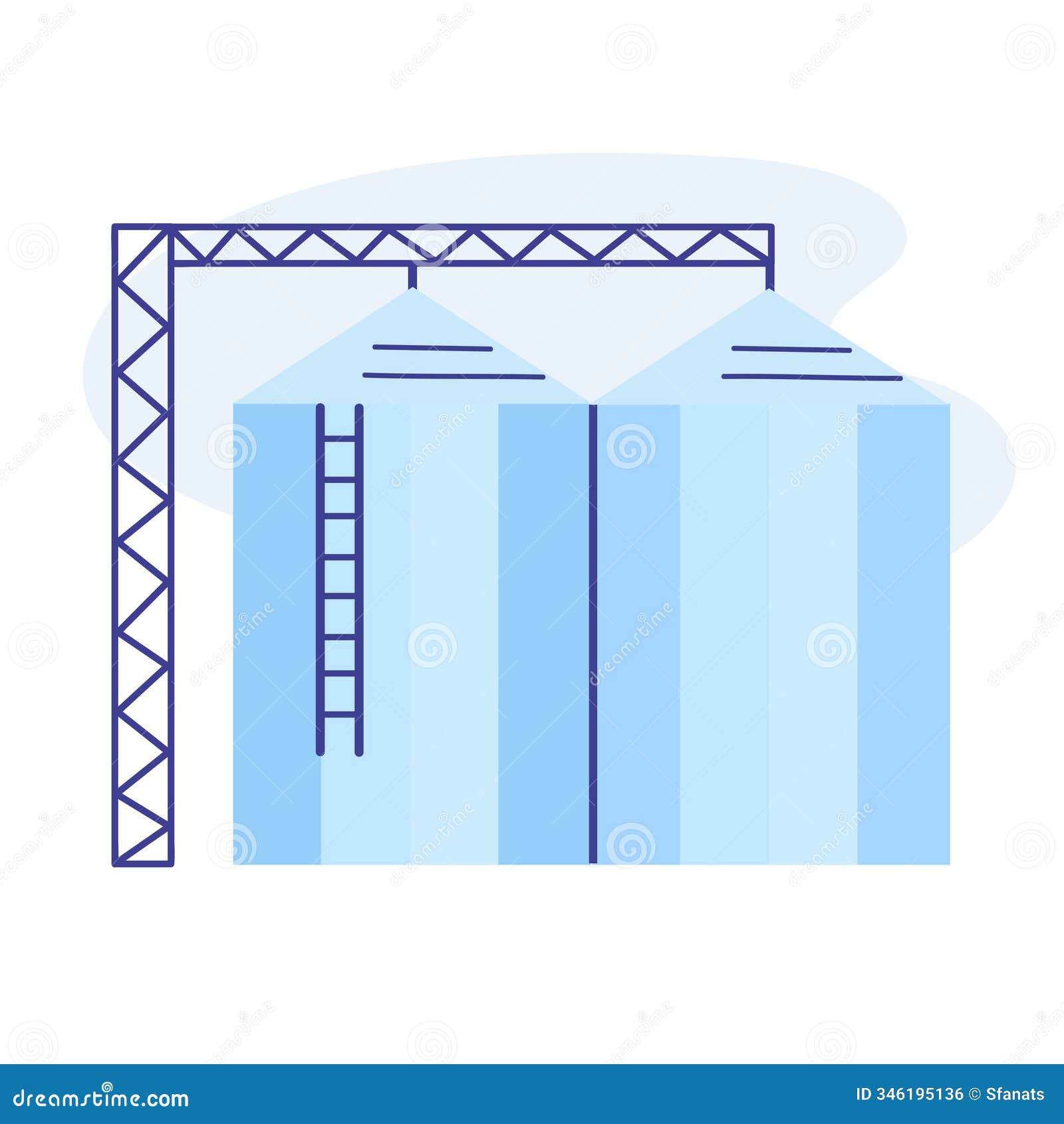 Grain Elevator Icon Clipart Logtotype Isolated Vector Illustration ...