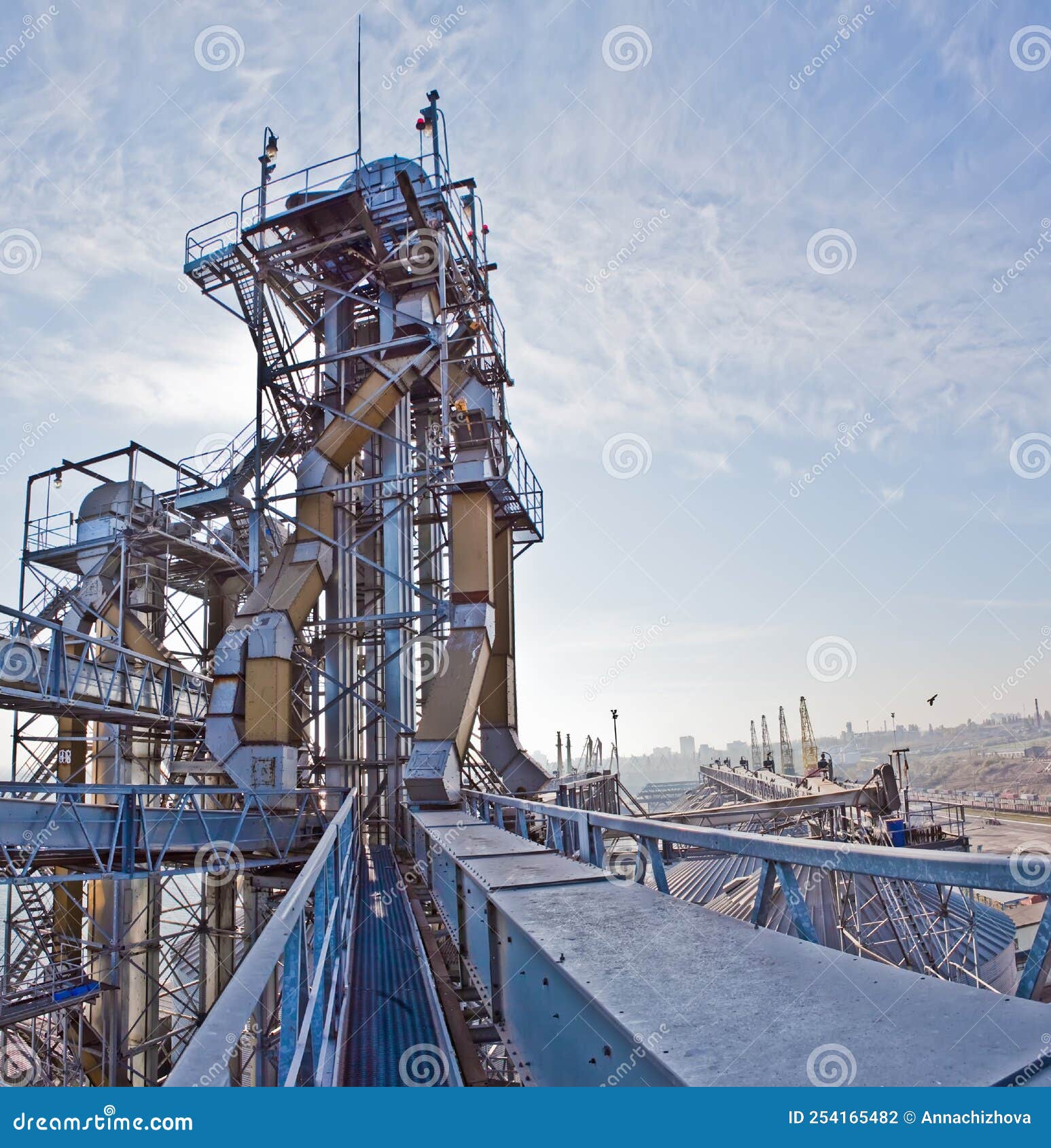 Grain Elevator Silos in Ukraine. Stock Photo - Image of industry ...