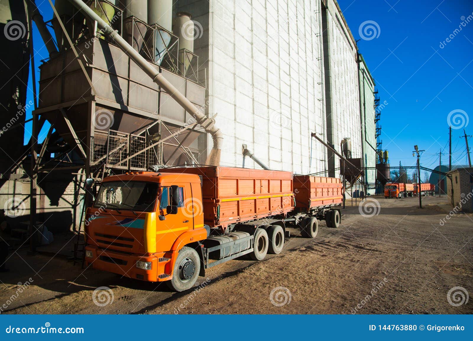 Grain Elevator. Storage and Loading of Grain Stock Photo - Image of ...
