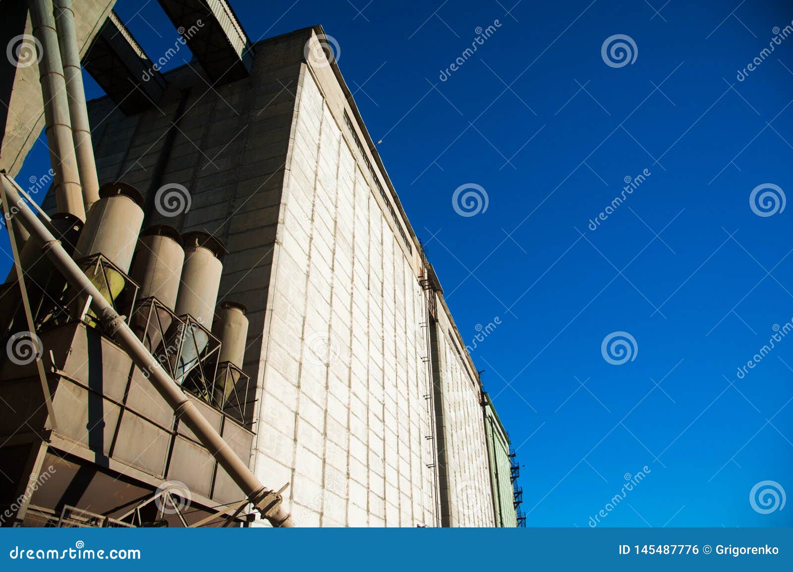 Grain Elevator. Storage and Loading of Grain Stock Photo - Image of ...