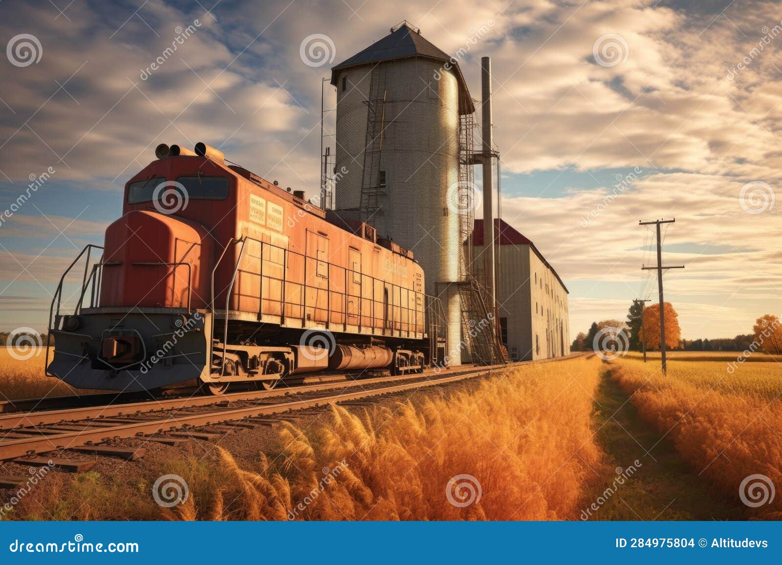 Grain Train: Nourishing Nations On The Move.generative Ai Royalty-Free ...