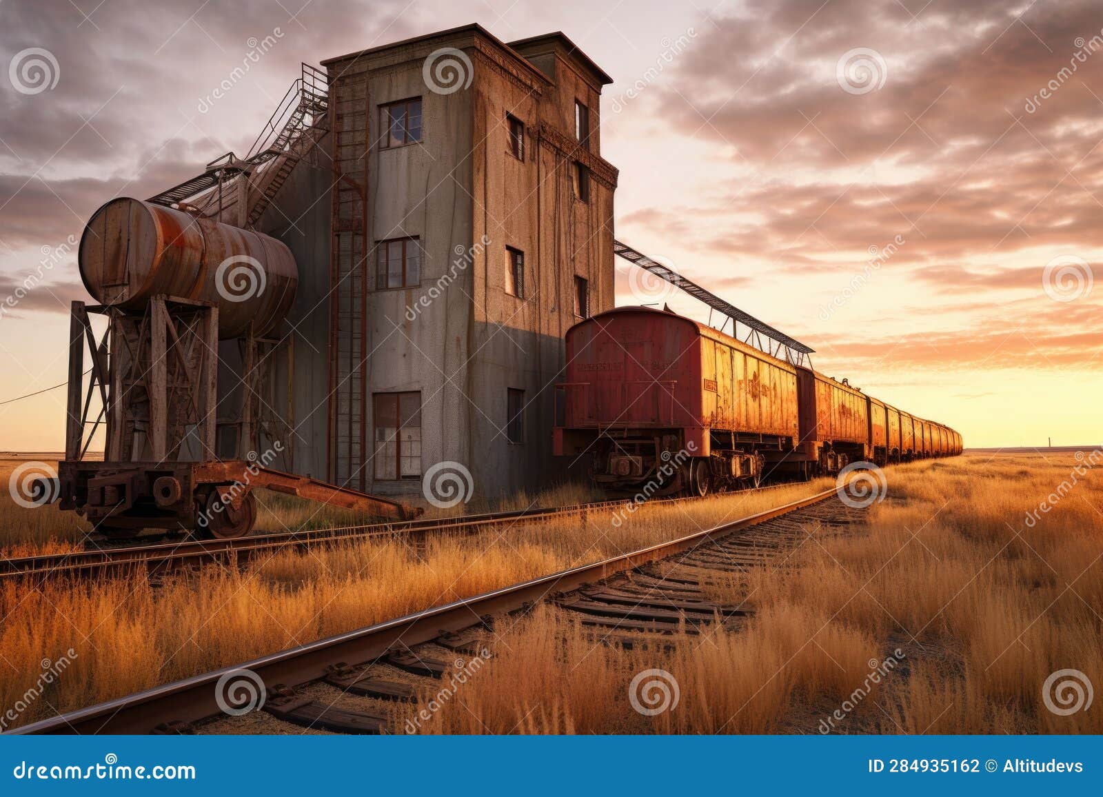 Grain Train: Nourishing Nations On The Move.generative Ai Royalty-Free ...