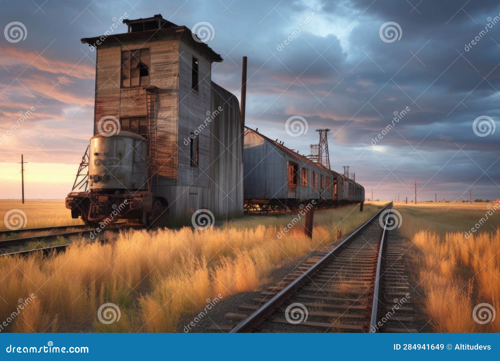 Grain Train: Nourishing Nations On The Move.generative Ai Stock Image ...