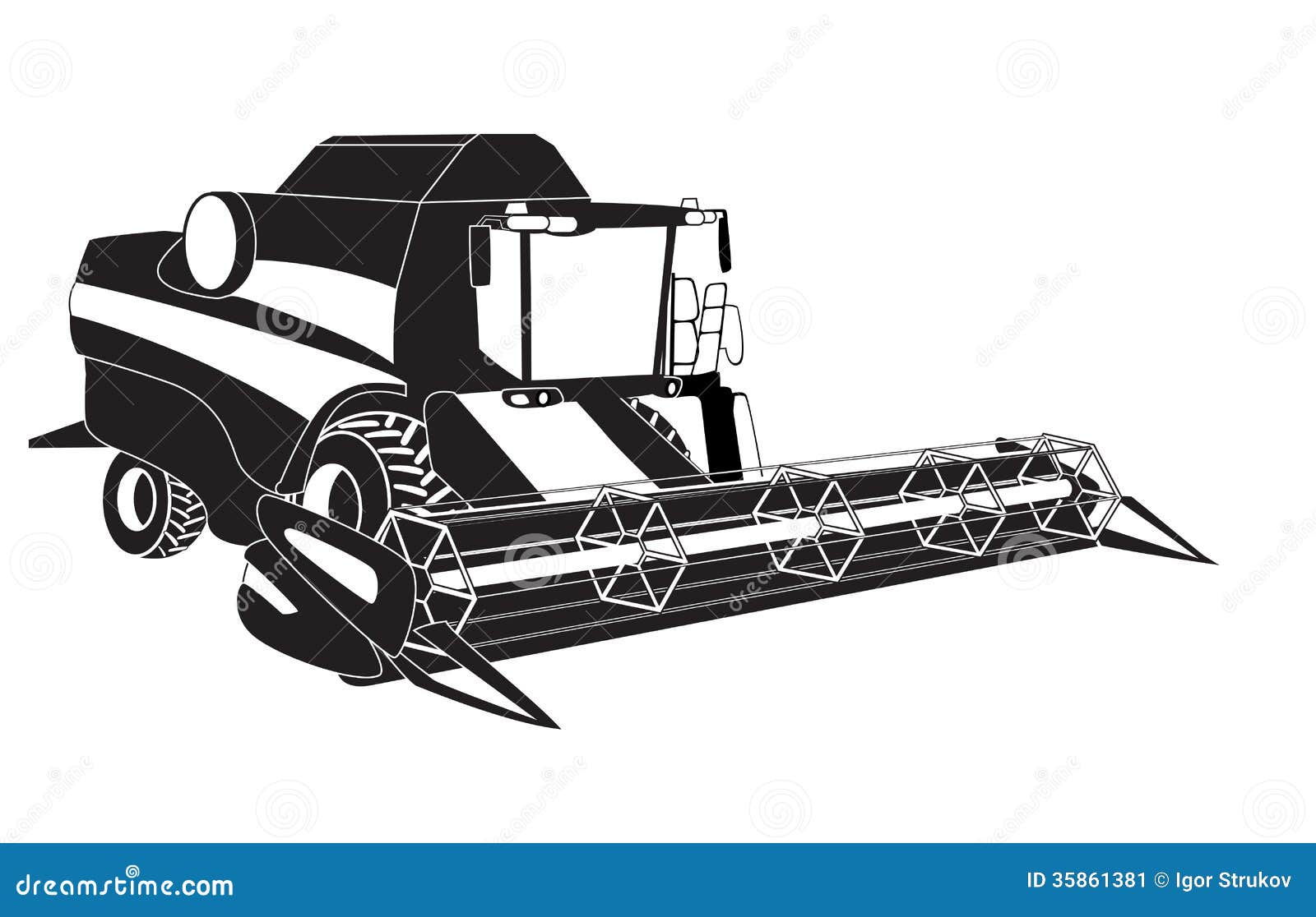 Thresher Machine Hornsby Vintage Engraving Cartoon Vector ...