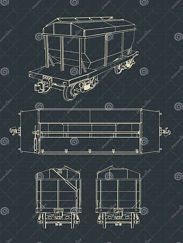 Grain Hopper Wagon stock vector. Illustration of cargo - 171619552