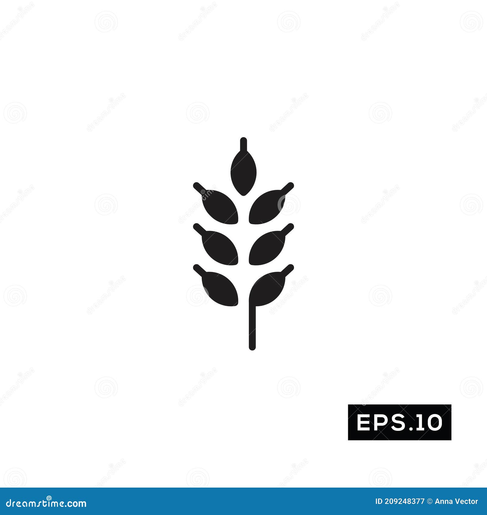 Grain Vector. Grain Symbol Silhouette Vector Stock Vector ...