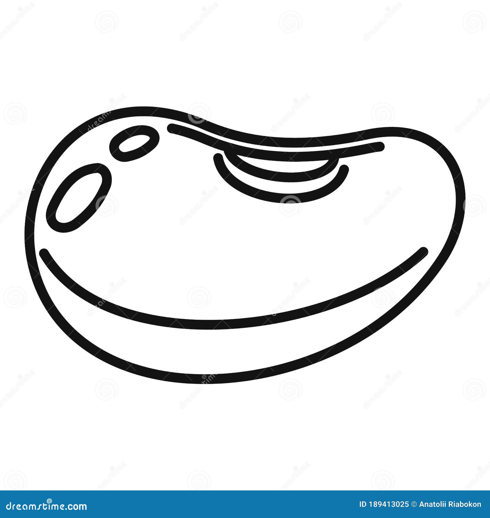Grain Kidney Bean Icon, Outline Style Stock Vector - Illustration of ...