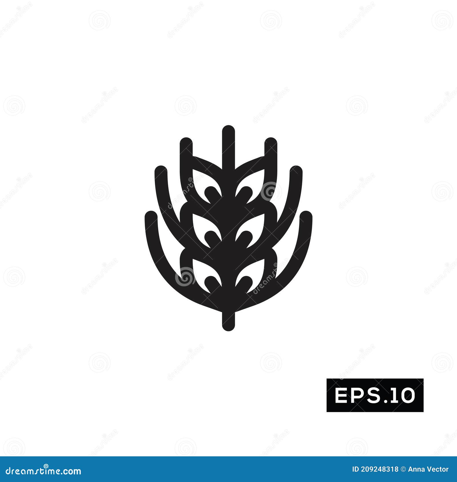 Grain Line Icon Vector. Grain Symbol Vector Stock Vector - Illustration ...