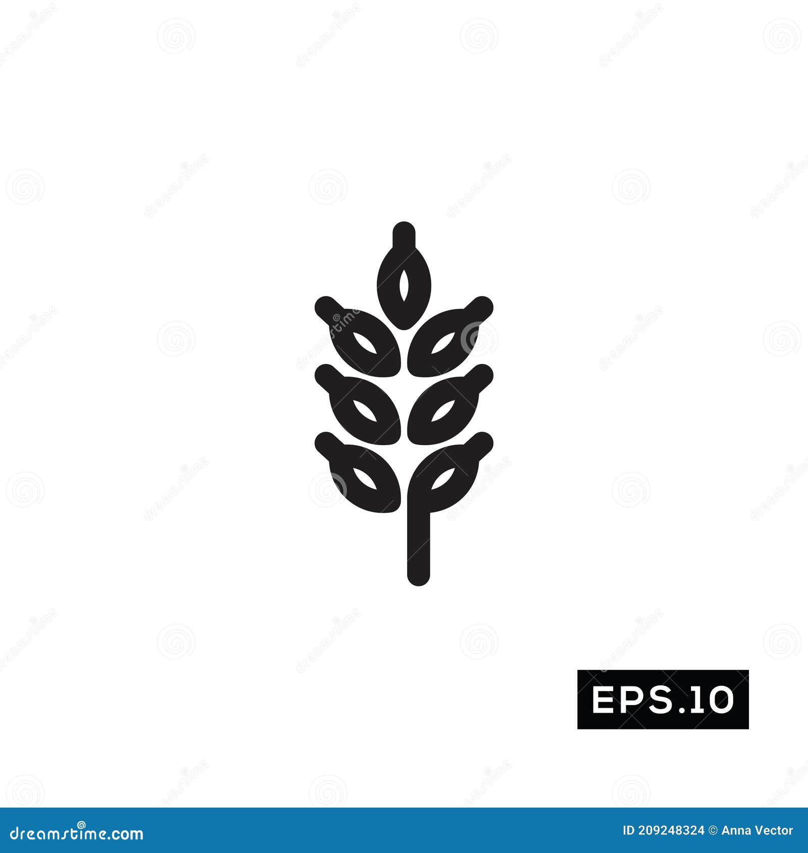 Grain Line Icon Vector. Grain Symbol Vector Stock Vector - Illustration ...
