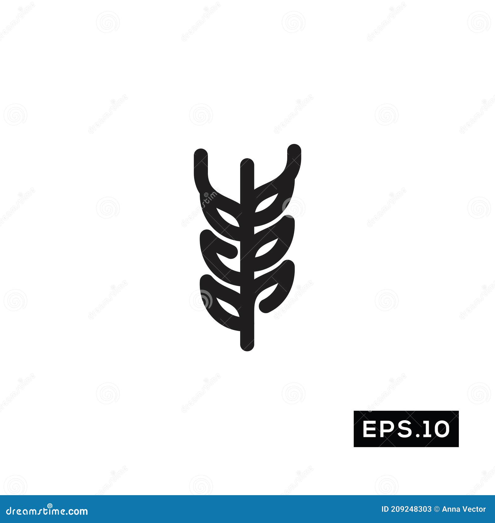 Grain Line Icon Vector. Grain Symbol Vector Stock Vector - Illustration ...