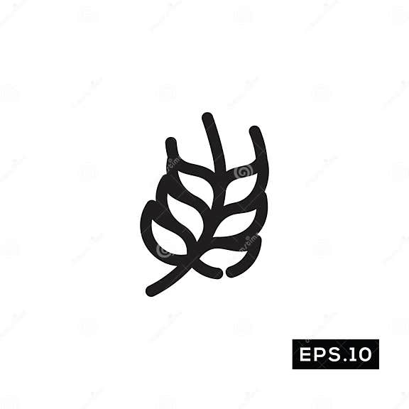 Grain Line Icon Vector. Grain Symbol Vector Stock Vector - Illustration ...