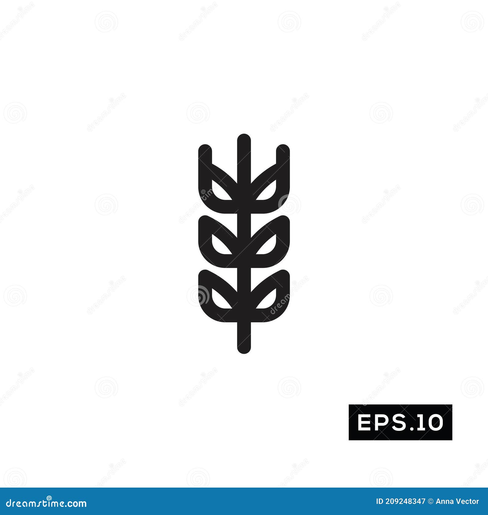 Grain Line Icon Vector. Grain Symbol Vector Stock Vector - Illustration ...