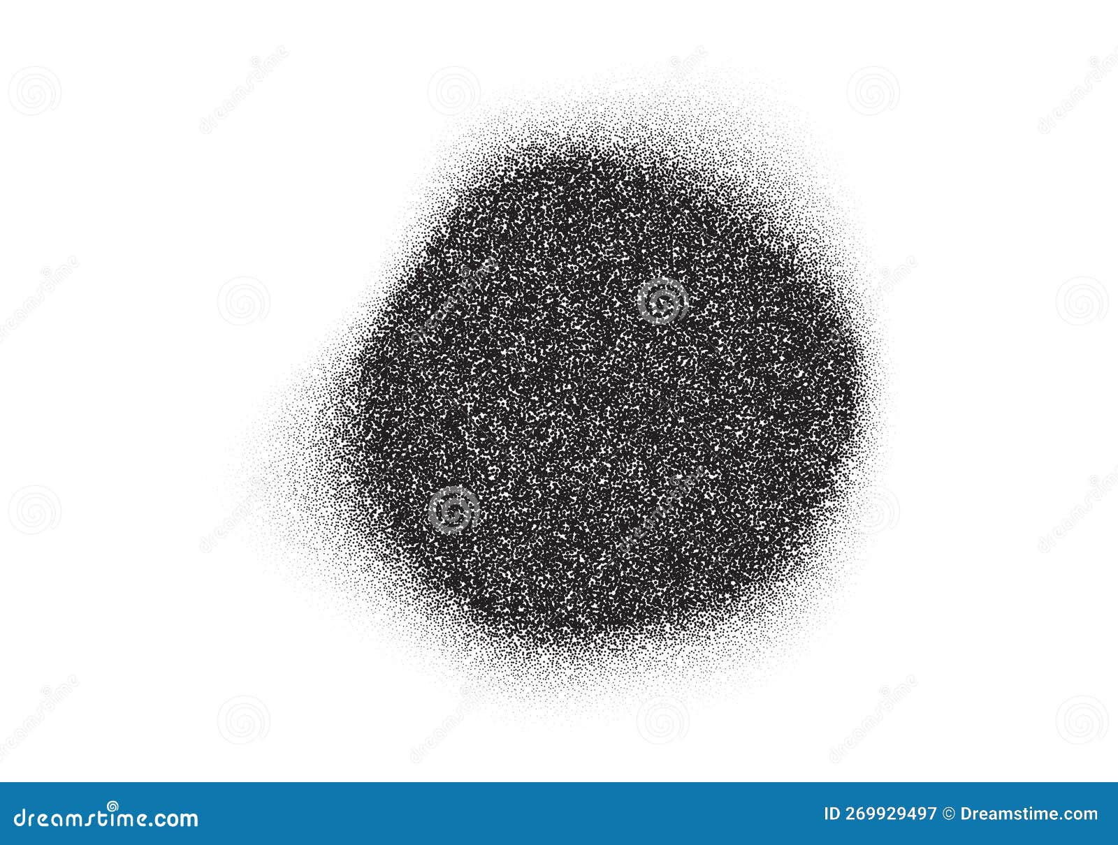 Grain Noise Balck Dots Circle, Halftone Round Gradient Grainy Dotwork ...