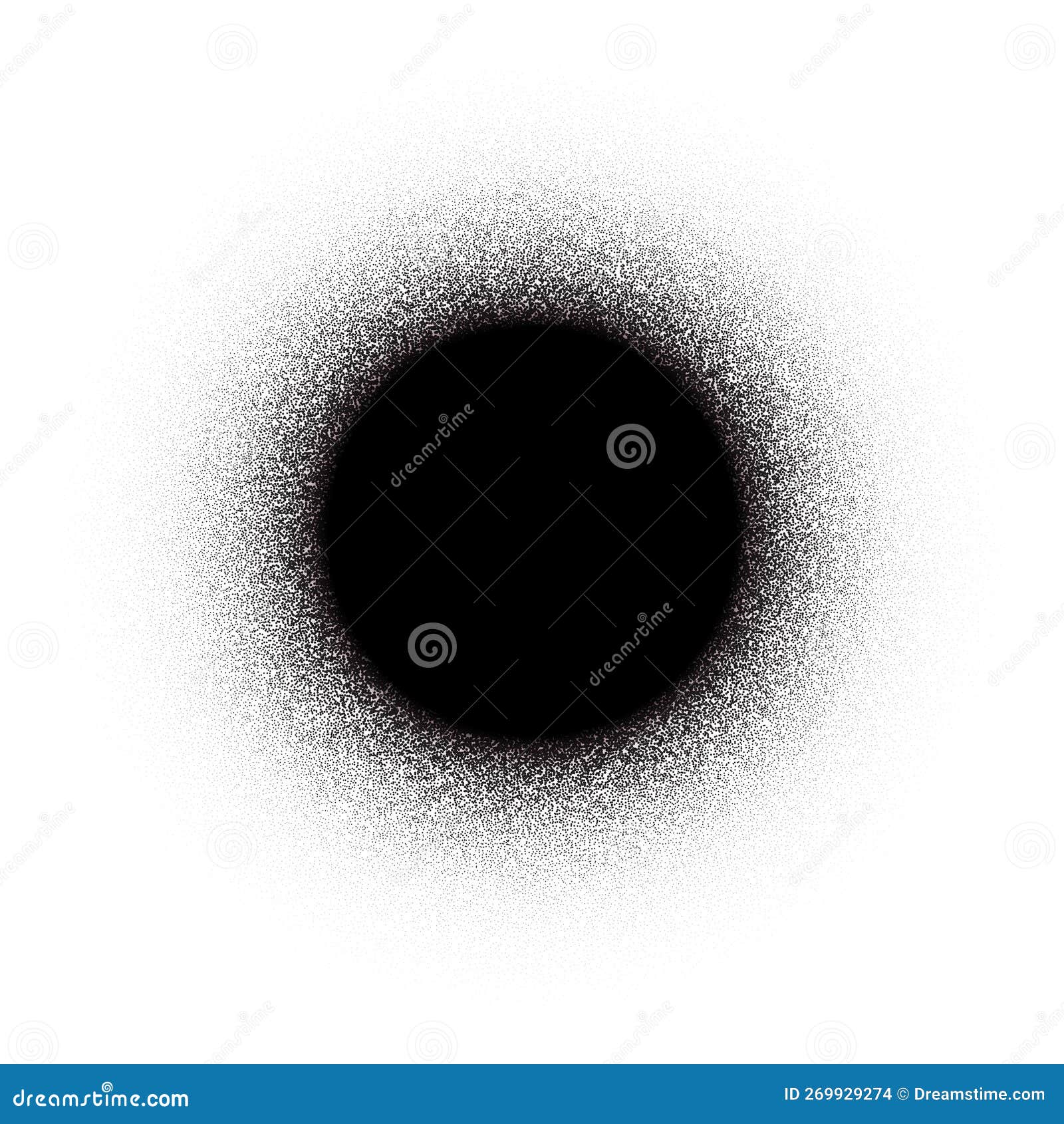 Grunge Spray Stencil Round Frames. Gradient Ink Splatter Dots Template ...