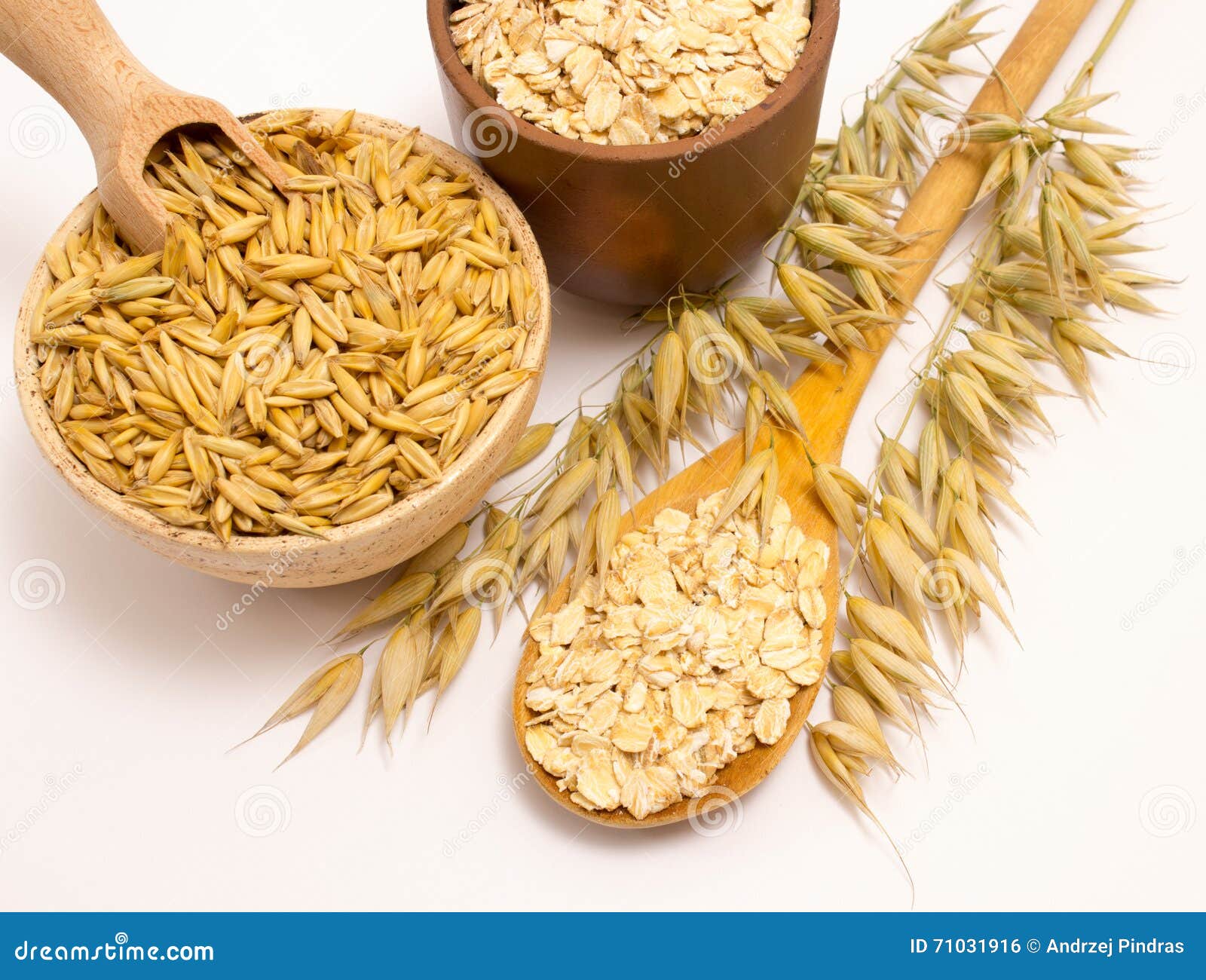 Grain oats and oatmeal stock photo. Image of white, vitamin - 71031916