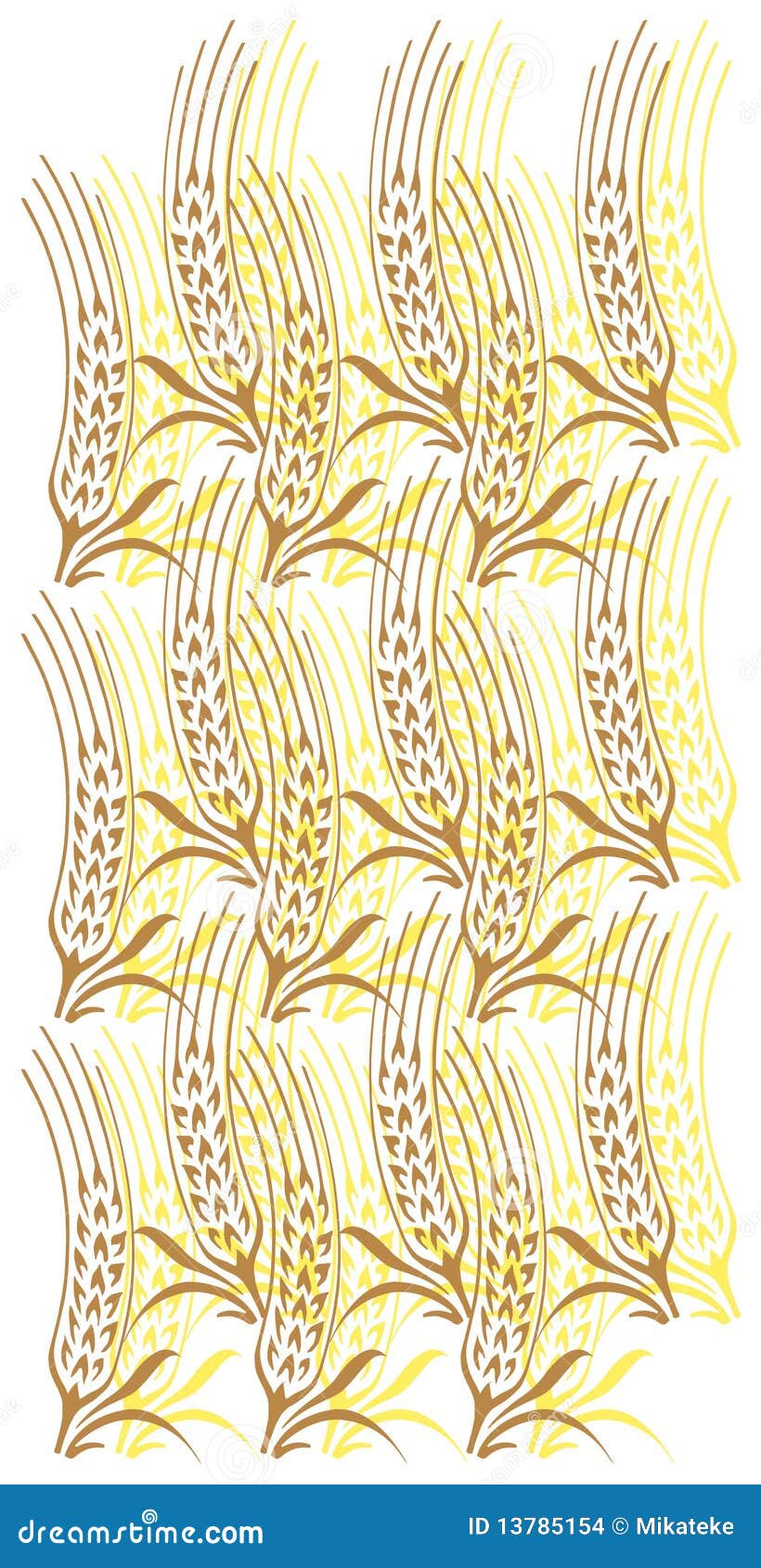 Grain pattern background stock vector. Illustration of wheat - 13785154
